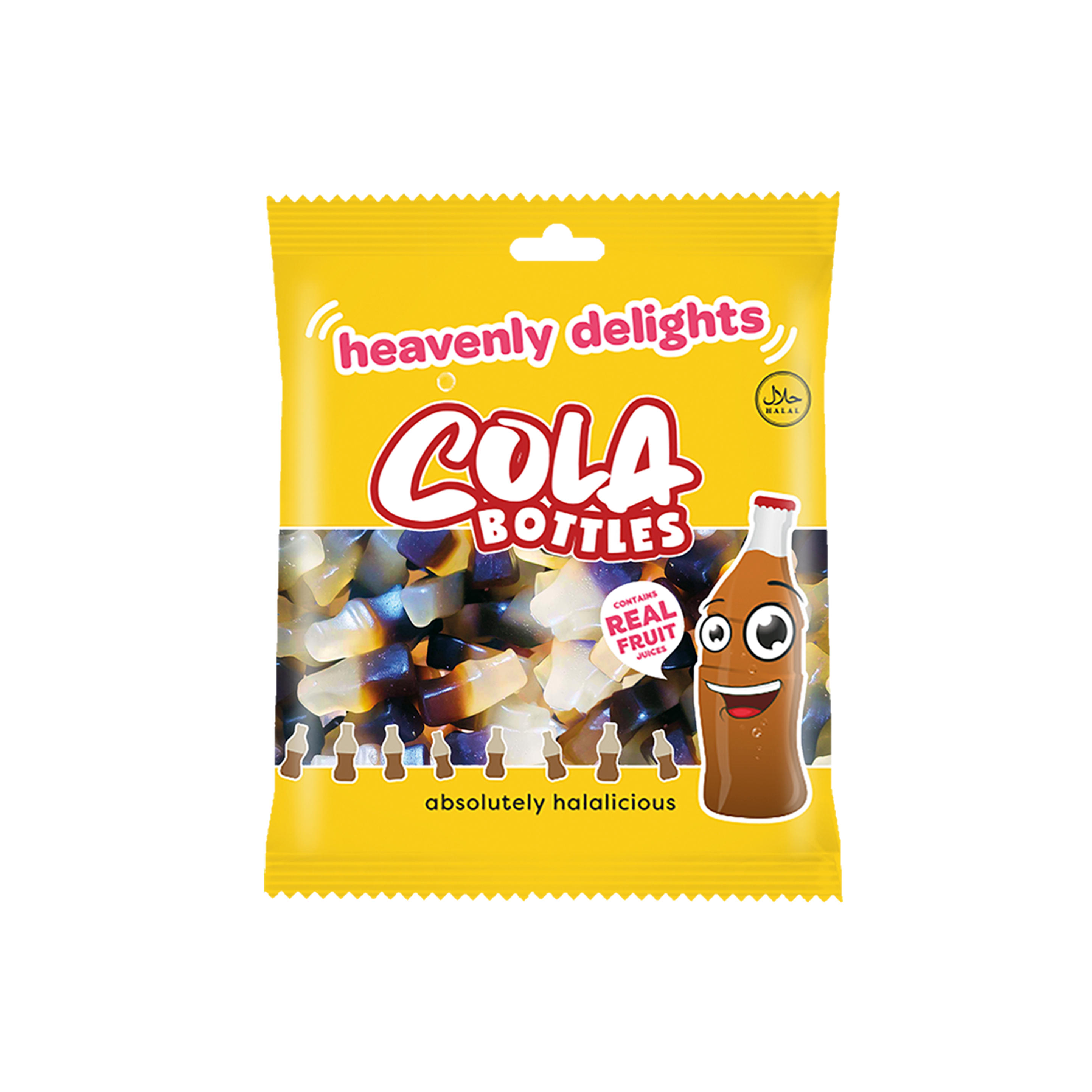 Cola Bottles - 70gr Pack – Heavenly Delights Halal Sweets